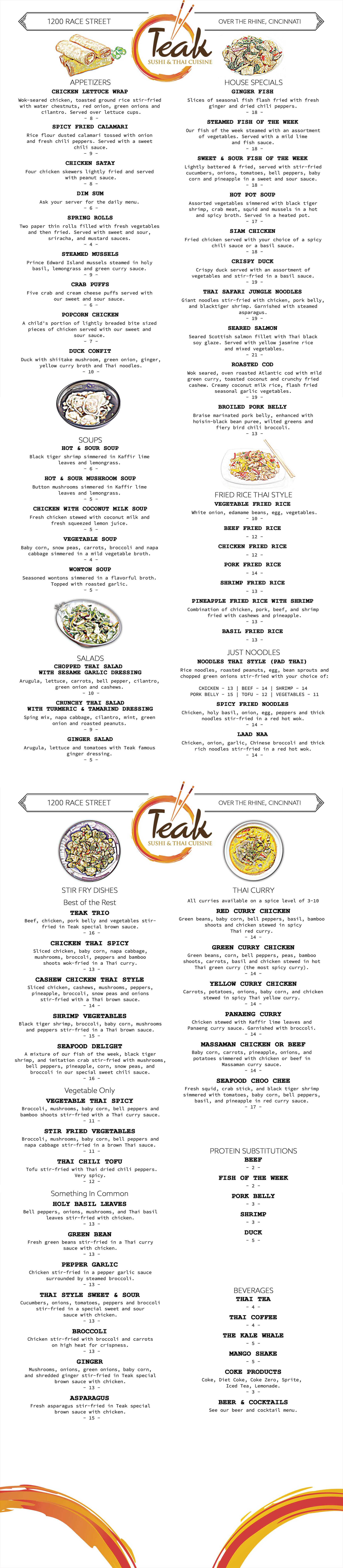 Teak OTR - Sushi & Thai Cuisine
